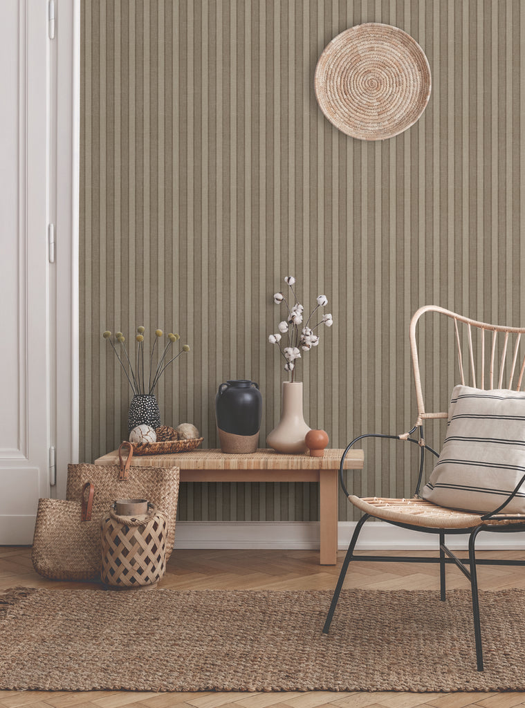 Linen Look Stripes Wallpaper – Simple Shapes